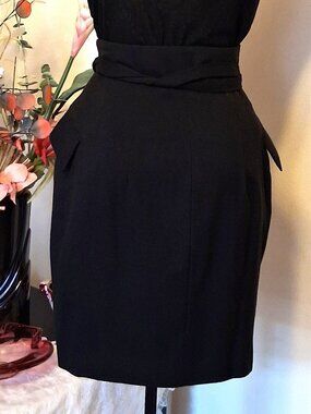 SNOB | Skirts | Nwot Snob Quiet Luxury Lined Black Wrap Skirts ...
